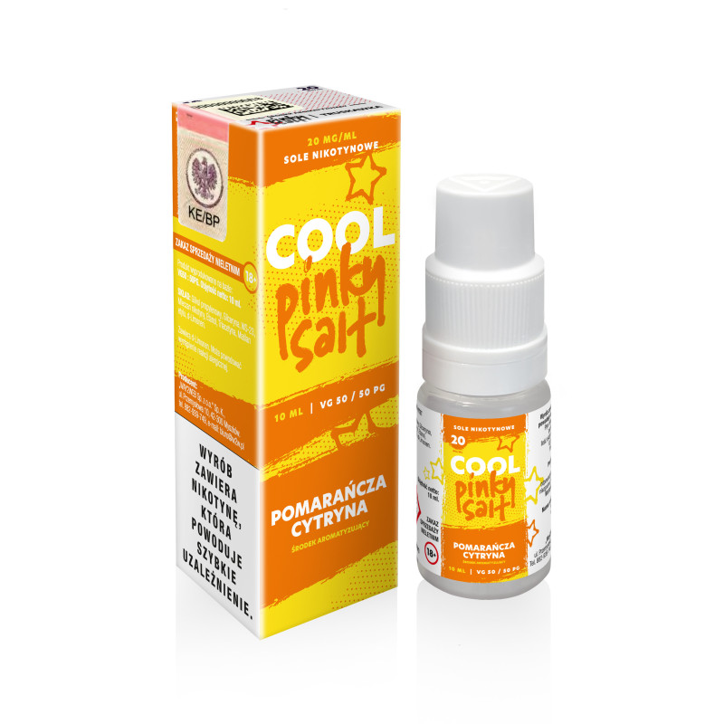 Liquid Pinky Salt COOL 10ml - Pomarańcza Cytryna 20mg/ml | Liquido
